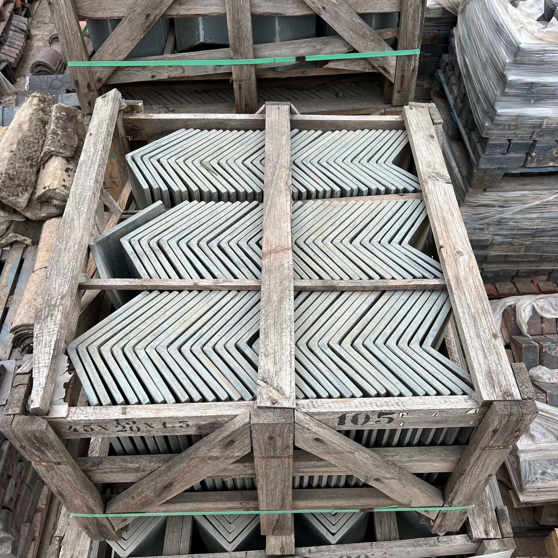 New Brazilian Slate Roof Capped Ridge Tile | 125 ° – Britannia Stone