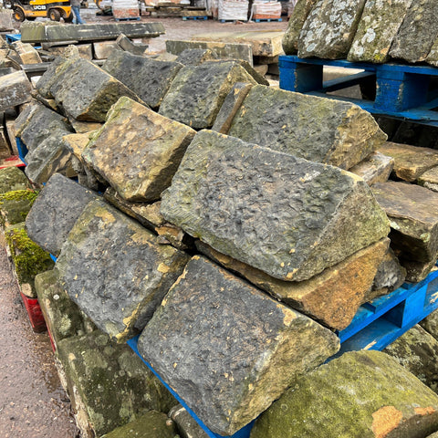 Reclaimed Natural Stone Triangle Wall Coping – Britannia Stone