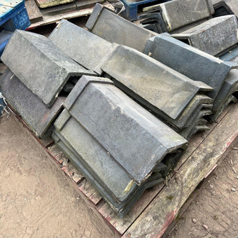 Reclaimed Staffordshire Blue 18" x11" Capped Ridge Tile – Britannia Stone